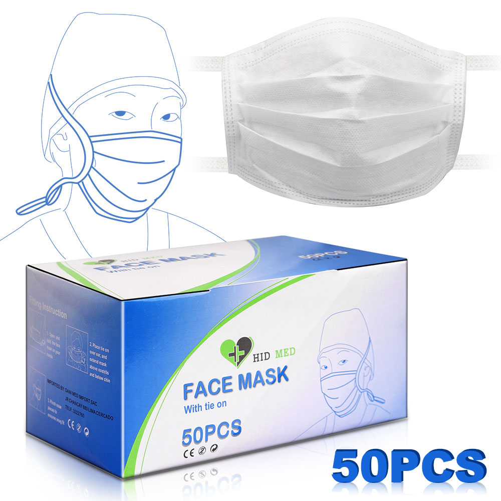 Buy Disposable Face Masks 3 Ply, Great for Virus COVID-19 Protection ...